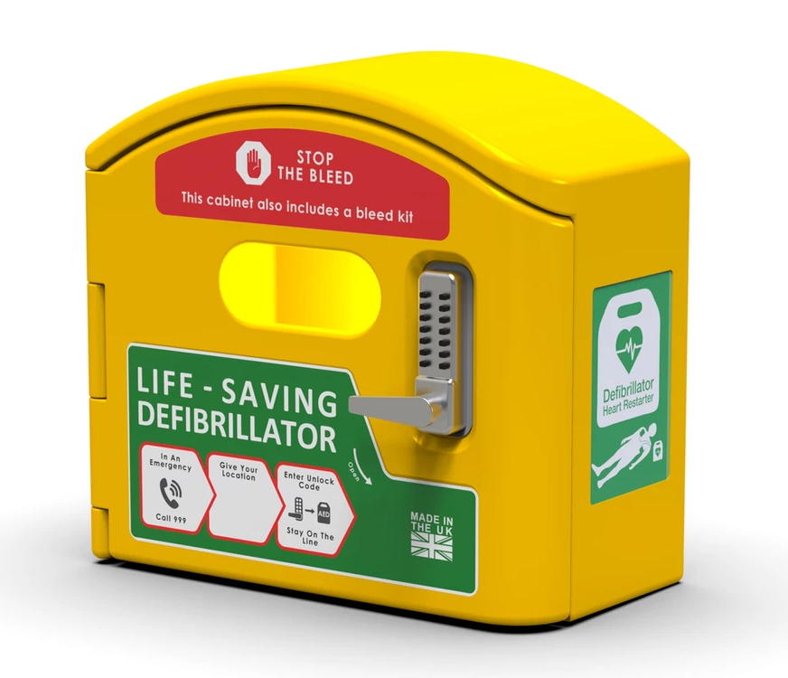 DefibCaddy External Locked Defibrillator & Bleed Control Cabinet ...