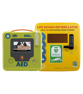 Bundle Zoll AED 3 Semi Automatic with Defib Store 4000 Locked Cabinet ...
