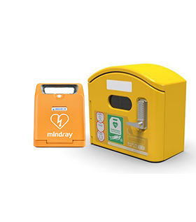 Mindray C1A Beneheart Defibrillator with Locked Outdoor Cabinet ...