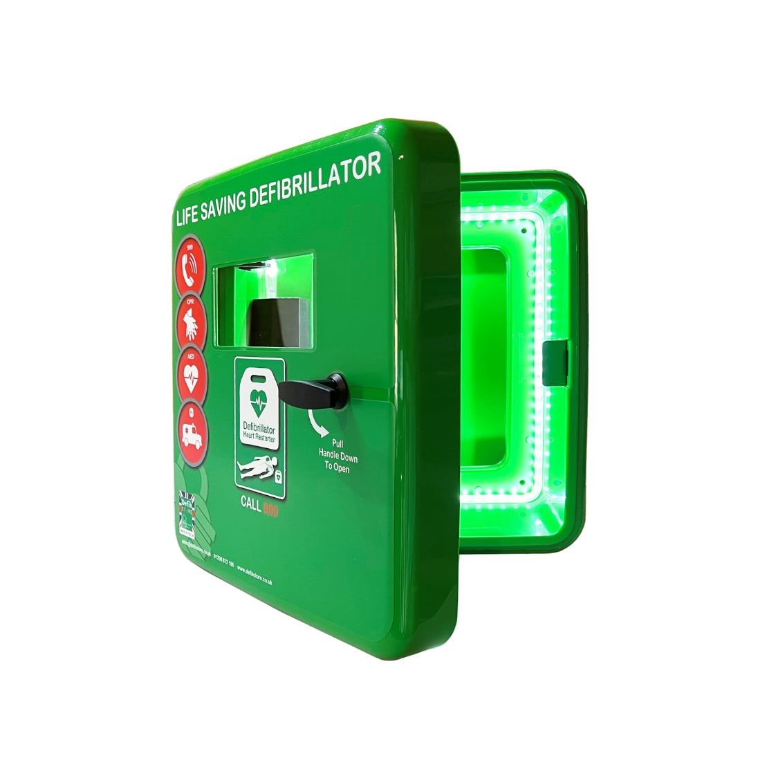 Defib Store 4000PL Defibrillator Cabinet Permanent Light UnLocked Gree ...