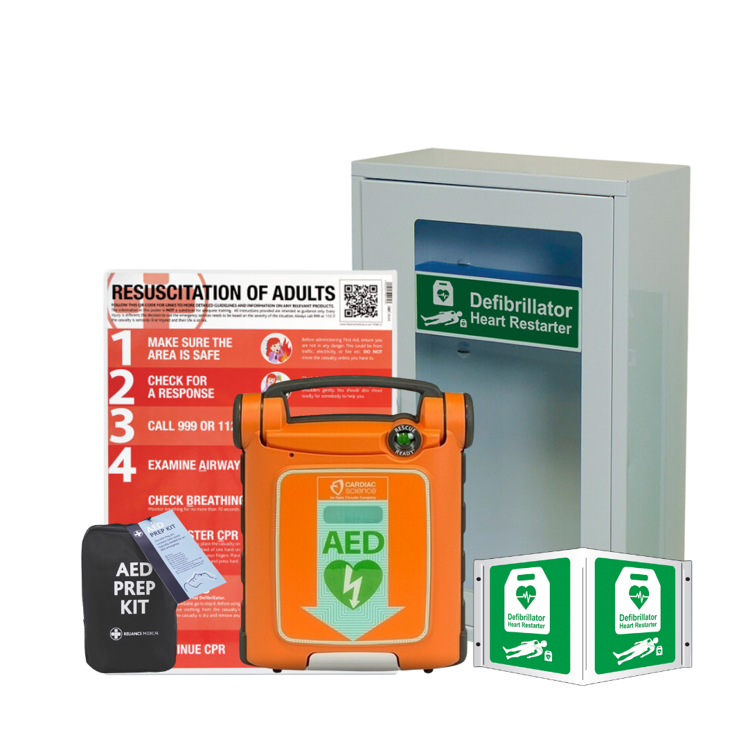 Cardiac Science G5 AED Semi Automatic CPR Feedback Indoor Locked Cabin ...