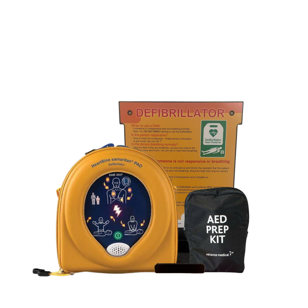 HeartSine Samaritan 360P Fully-Auto Defibrillator & Wall Hanger Packag ...