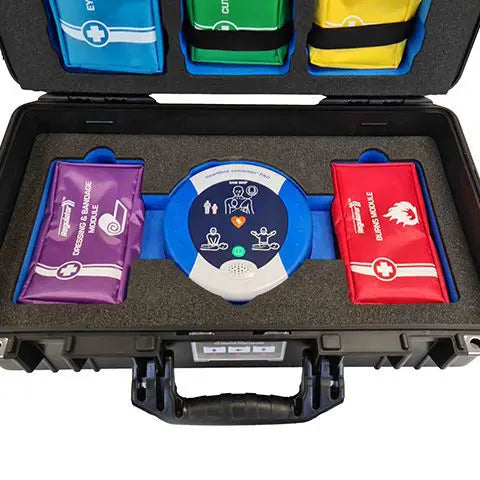 Hybrid Trauma First Aid Kit with Samaritan Heartsine Defibrillator ...