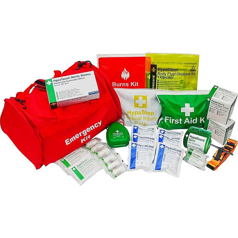 Emergency Trauma Kit in Red Emergency Bag — Defib4Life Ltd