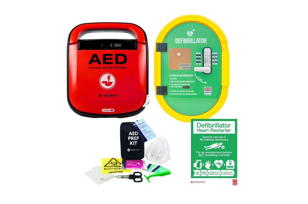 Mediana HeartOn A15 Semi Automatic Defibrillator and Locked External C ...