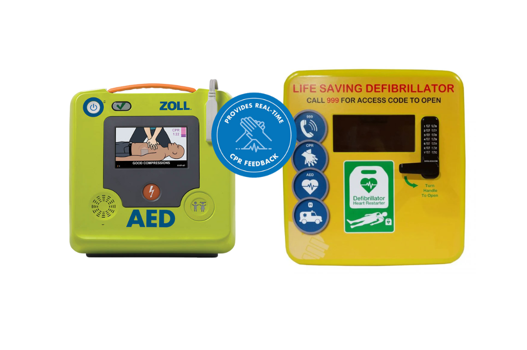 Bundle Zoll AED 3 Fully Automatic with Defib Store 4000 Locked Cabinet ...
