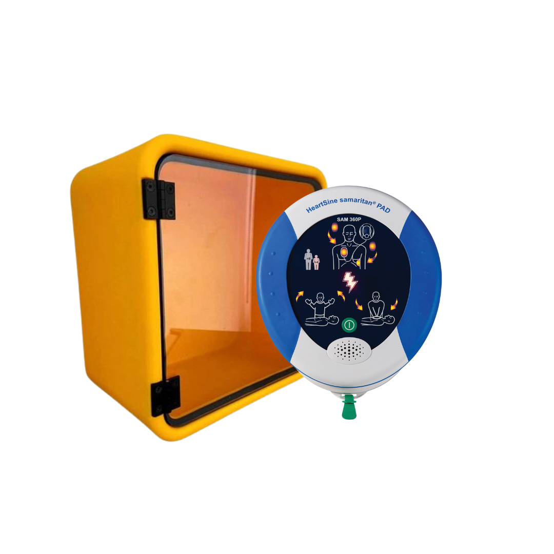 Heartsine 360P Fully Automatic Defibrillator & Indoor Incaddy Unlocked ...