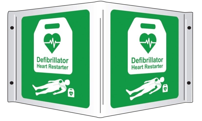 Low Cost Defibrillator AED 3D Wall Sign — Defib4Life Ltd